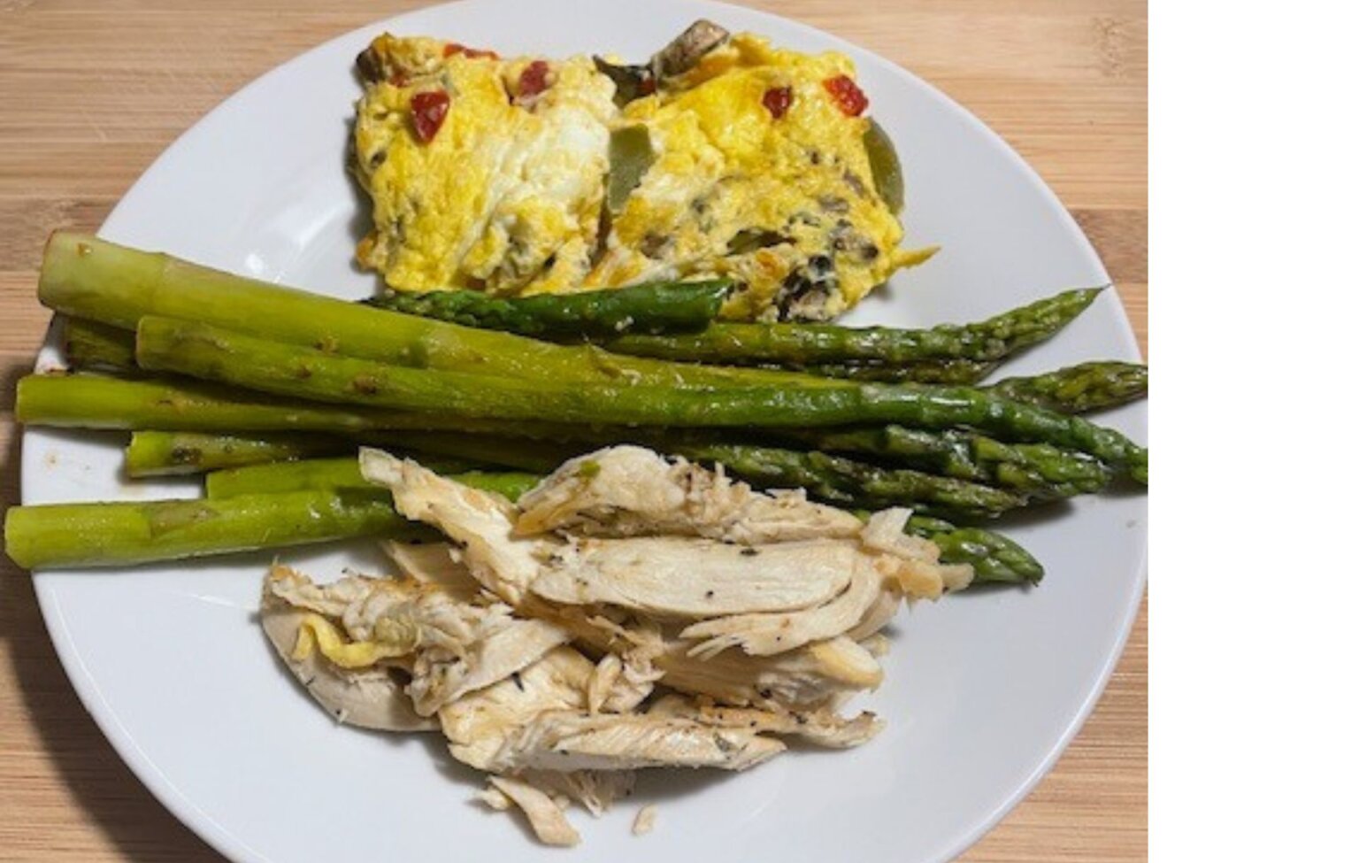 Simple Scrambled Eggs Chicken and Asparagus Recipe - 50 Friendly